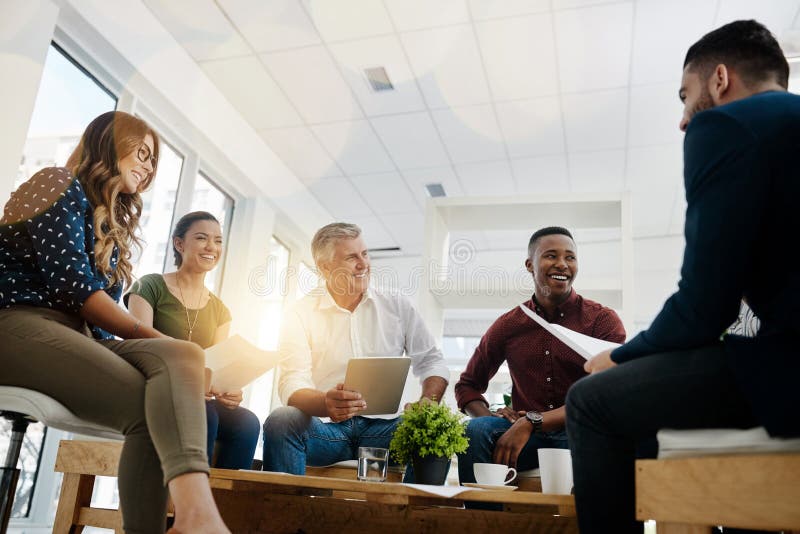 All Minds Together Make for the Ultimate Creativity. Shot of Creative ...