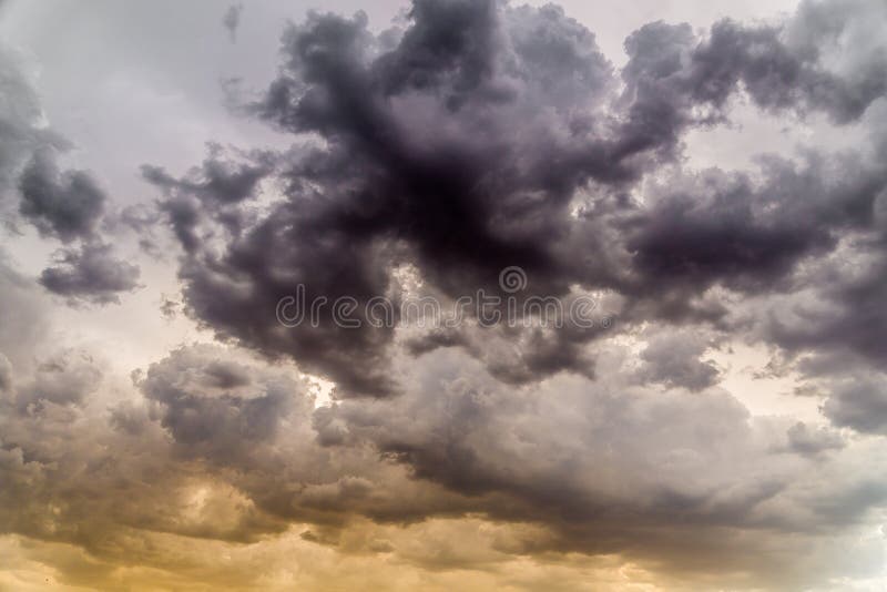Shot of Dark Cumulative Clouds, Ominous Cloudscape Stock Photo - Image ...