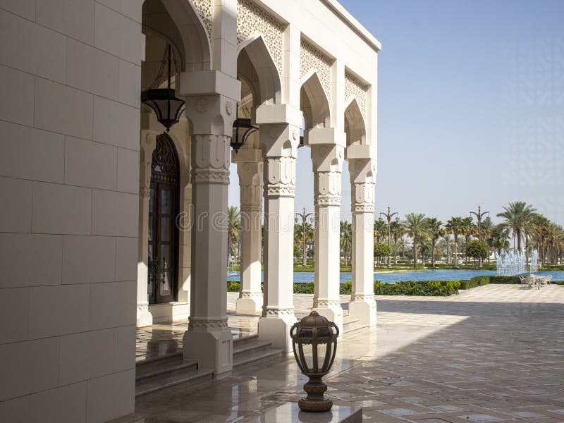 Shot of the Decorative Pillars and Arches. Exterior Stock Photo - Image ...