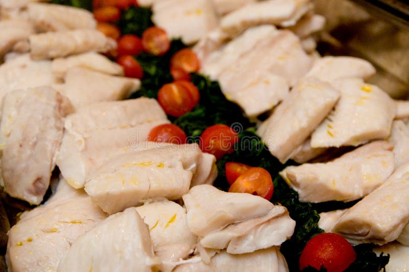 Shot of Delicious Food Served in a Dinner or Wedding Reception Stock ...