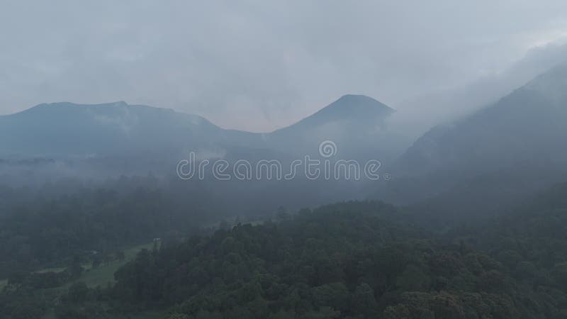 A Dramatic Scenery of a Cloudy Sundown in Mountain Area of West Java ...