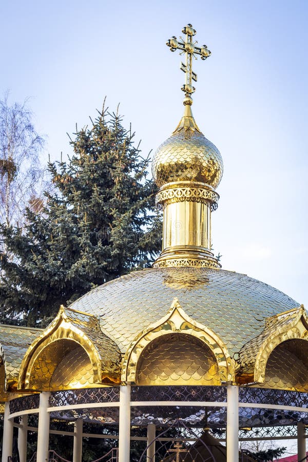 Shot of the Domes of the Orthodox Church.. Religion Stock Image - Image ...