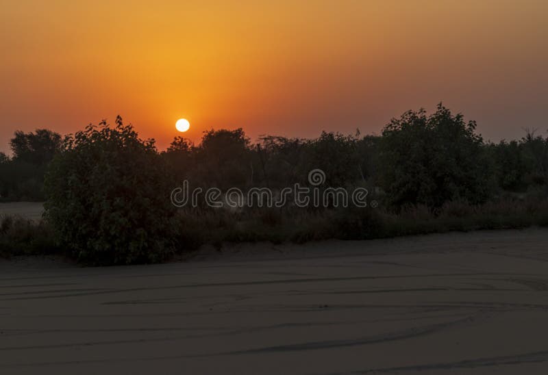 Shot of a Dramatic Sunset in the Park. Outdoors Stock Photo - Image of ...