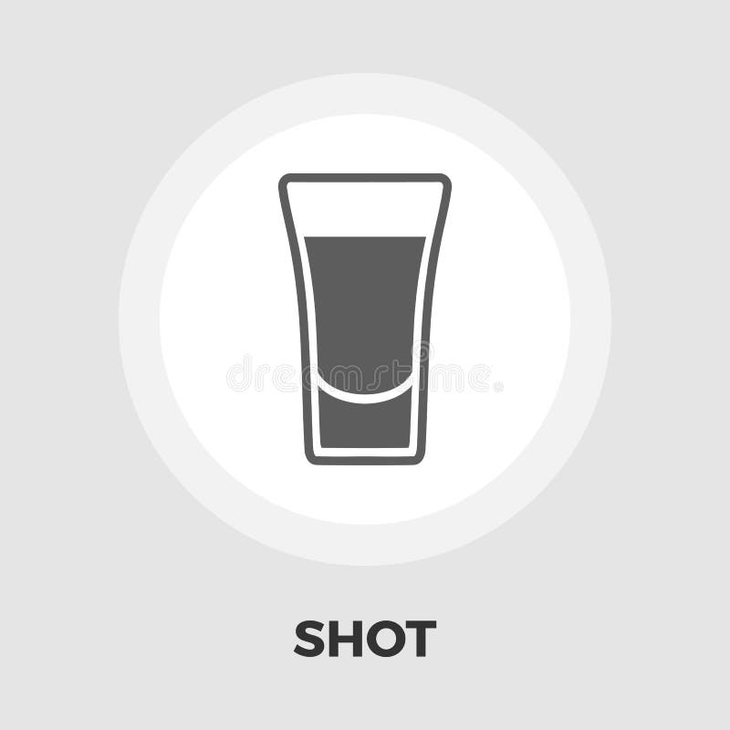 Shot drink icon flat stock vector. Illustration of sign - 95061416