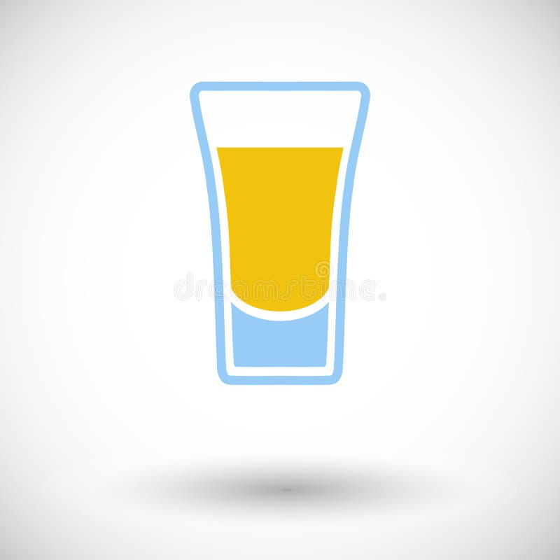 Shot drink icon flat stock vector. Illustration of isolated - 91623070