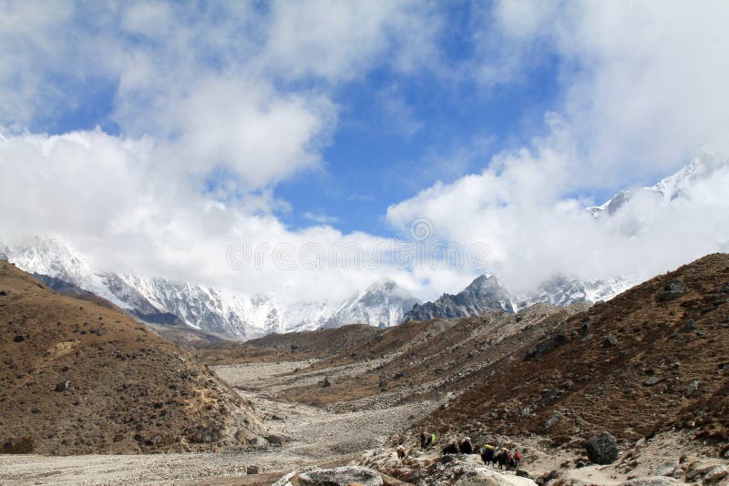 Shot From The Everest Basecamp Trail In Nepal Stock Image Image Of