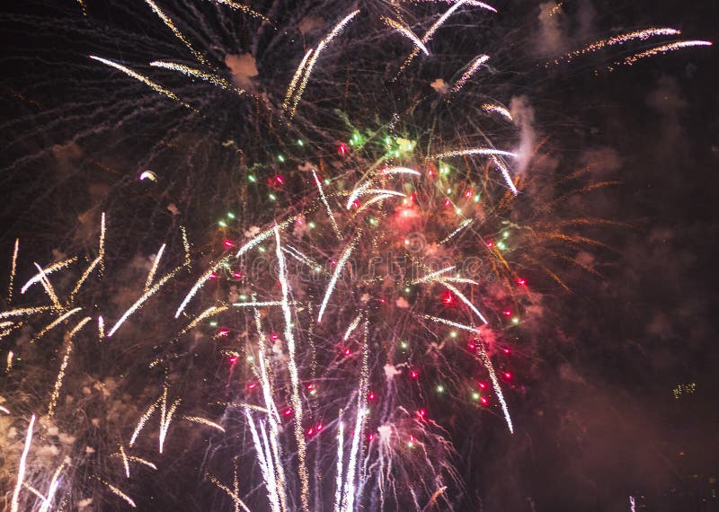 Shot of a Firework in the Night Sky. Celebration Stock Image - Image of ...