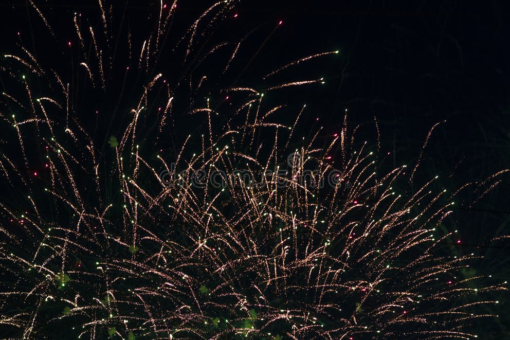 Shot of the Fireworks in the Night Sky. Celebration Stock Photo - Image ...