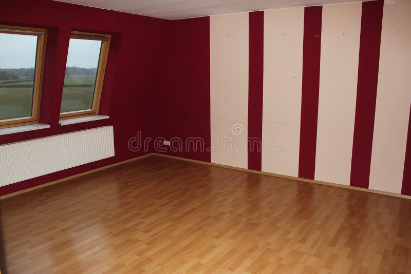A Shot of a Freshly Painted Empty Living Room Stock Photo - Image of ...