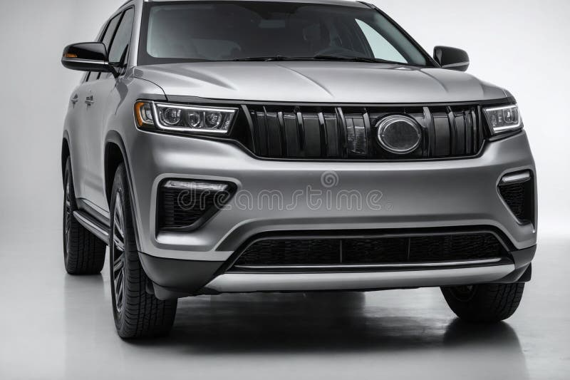 Shot from the Front Corner of the SUV, Emphasizing the Front Bumper ...