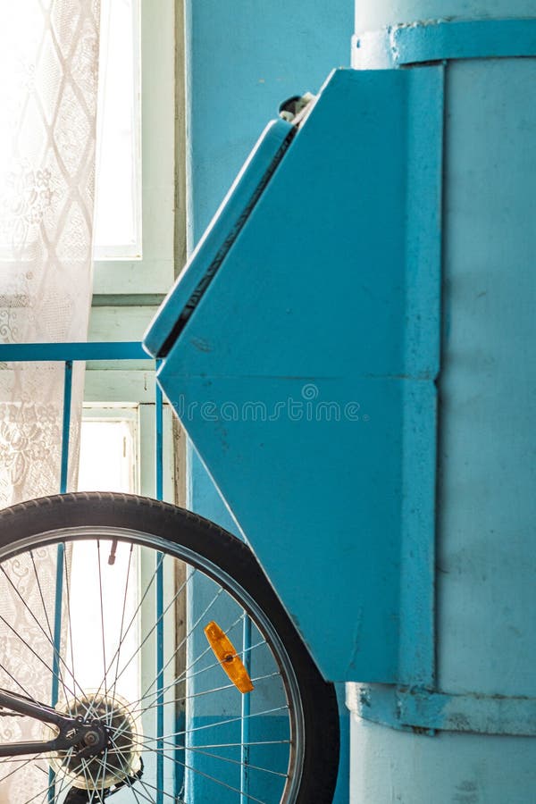 Shot of the Garbage Chute in Soviet Era Corridor in the Building ...