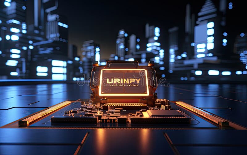 Shot of Generic Printed Circuit Board with Microchips and Other ...