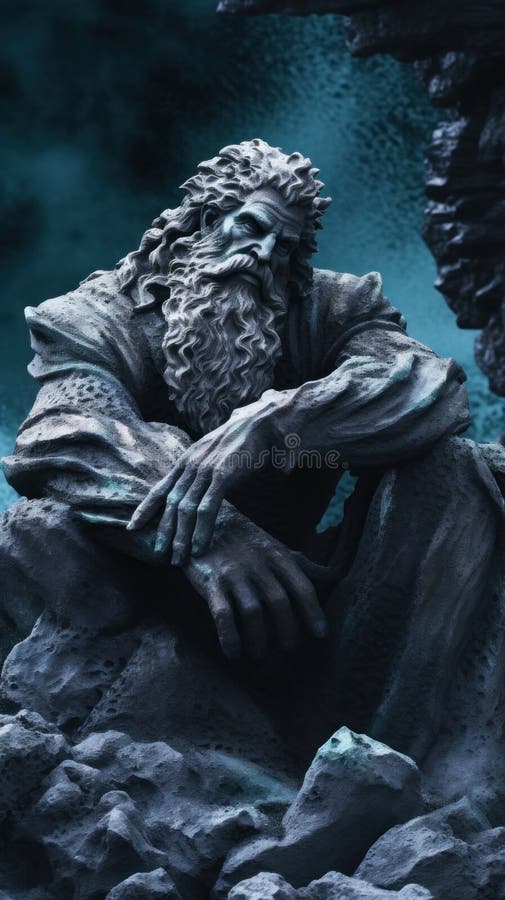 Shot of a Giant Man Made by Stone Generative AI Stock Illustration ...