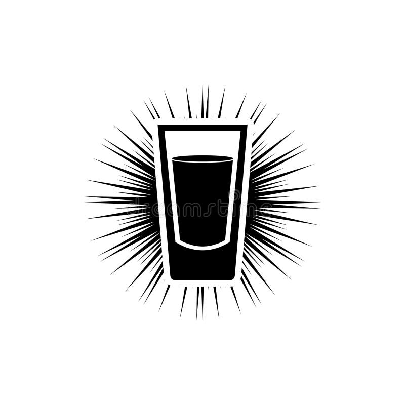 Shot Glass Paper Sticker, Filled Flat Sign, Solid Pictogram Isolated on ...