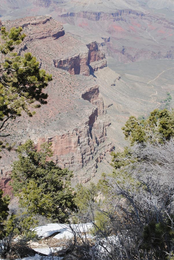 Grand Canyon in Spring stock photo. Image of trees, depth - 30281716