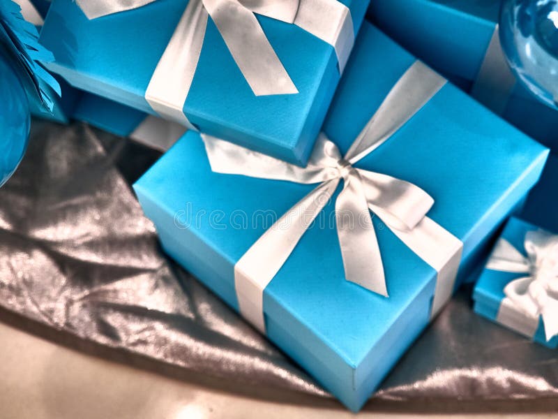 Shot of a Group of Boxes with Presents Stock Image - Image of color ...