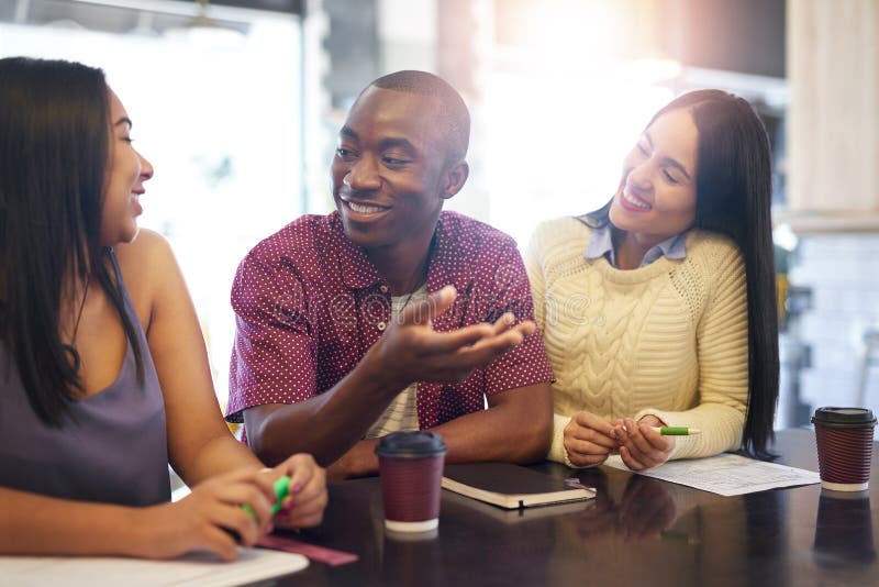 Heres How I Understood it. Shot of a Group of Young Friends Having a ...