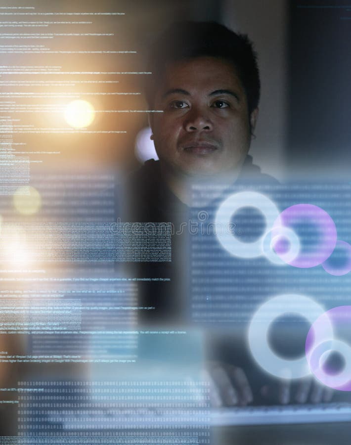 Hell Make It Through Any System Shot Of A Hacker Cracking A Computer Code In The Dark Stock