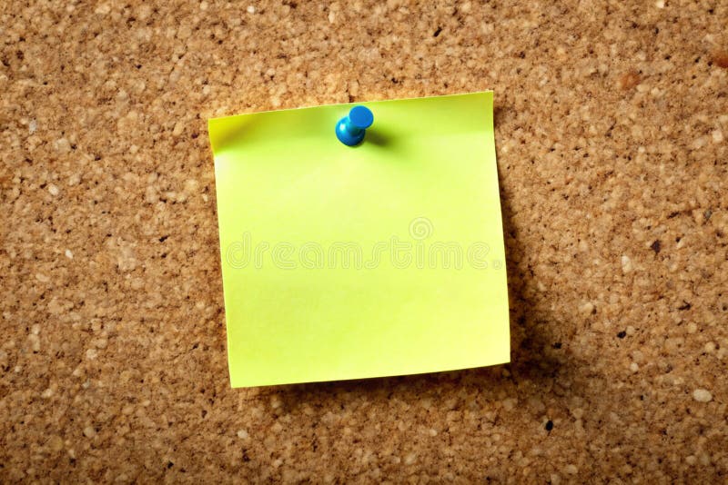 Write Note on it!. Post it on the Cork Background Stock Illustration ...