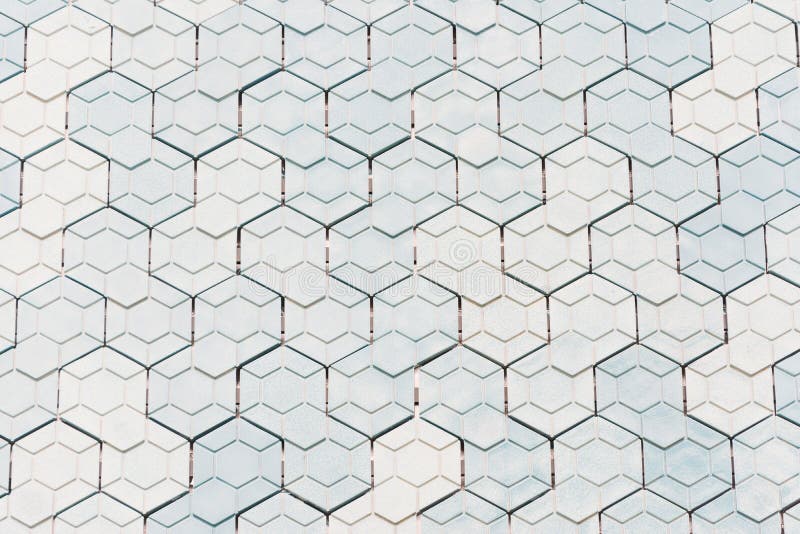 Shot of a Heptagon Shaped White and Light Blue Ground Stock Image ...