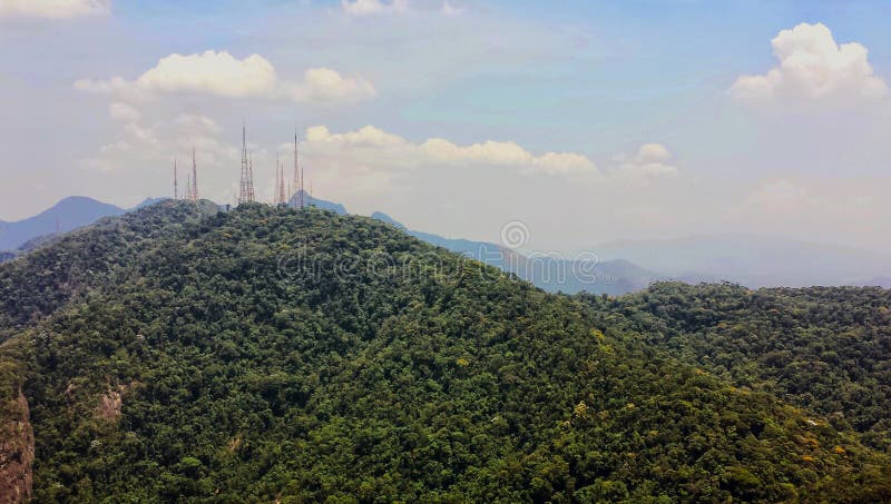 Shot of a Hill Covered by Trees. Nature Stock Image - Image of weather ...