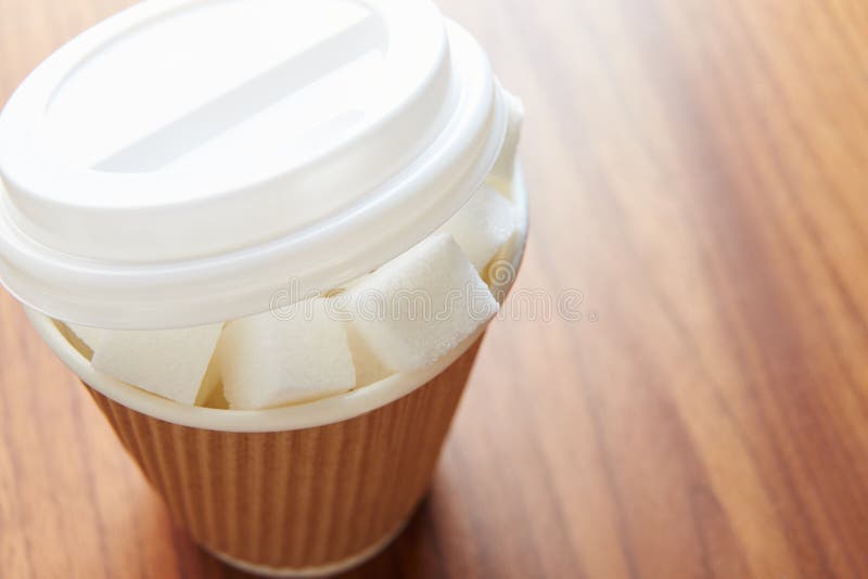 Shot Illustrating High Sugar Levels in Takeaway Drinks Stock Photo ...