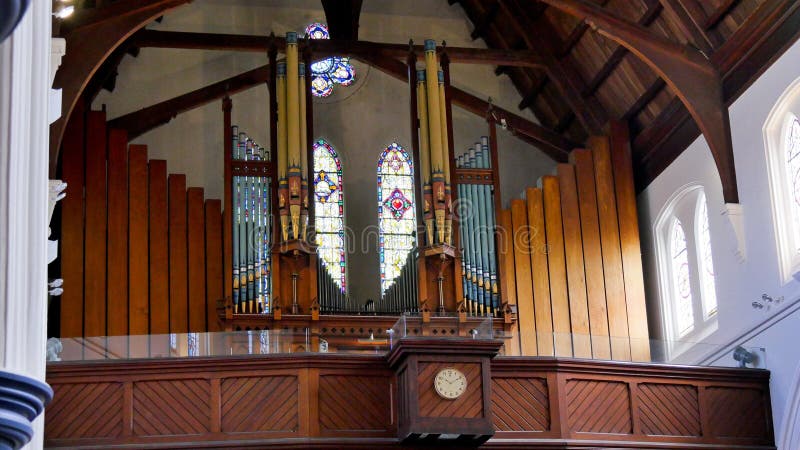 Interior Wide Shot of a Funeral Chapel Stock Photo - Image of church ...
