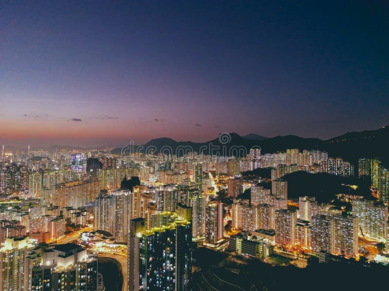 Shot of Kowloon Skyline, Hong Kong Jan 14 2021 Editorial Stock Image ...