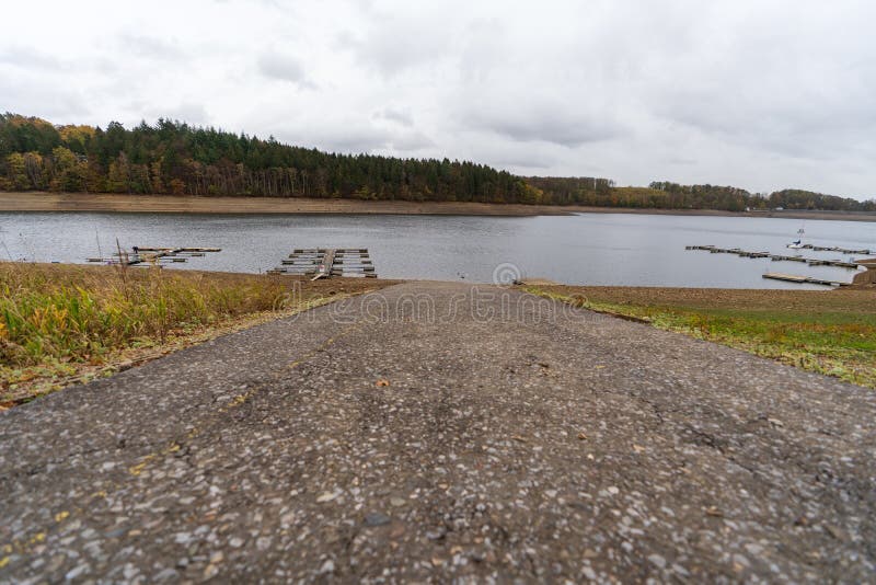 Shot of a Lake Bevertalsperre, Germany Stock Image - Image of mountain ...