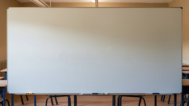 Shot of the Large Whiteboard in the Classroom Stock Illustration ...