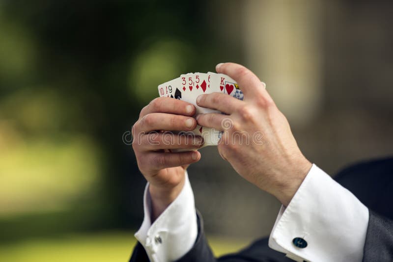 Shot of a Magician Showing Cards Stock Photo - Image of chips, risk ...