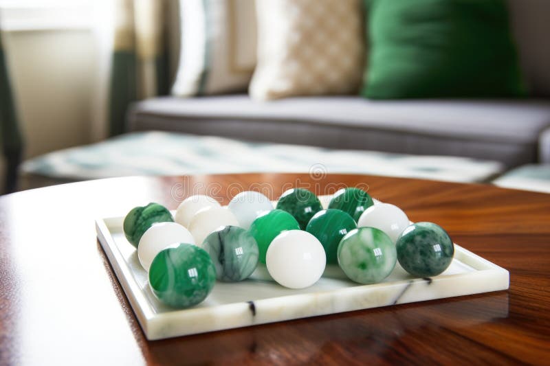 Shot of Marble Solitaire Game on a Hotel Room Table Stock Image - Image ...
