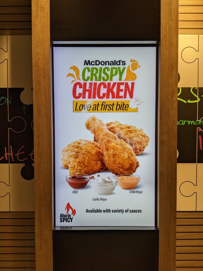 A Shot of a McDonald S Menu Crispy Chicken. Editorial Image - Image of ...