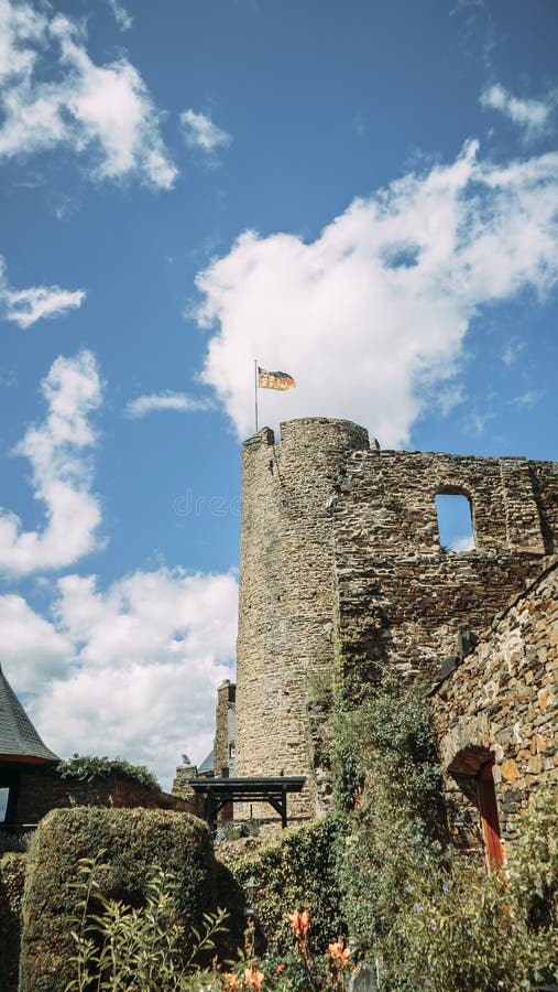 Shot of a Medieval Castle in Germany on a Fine Sunny Day Under a Blue ...