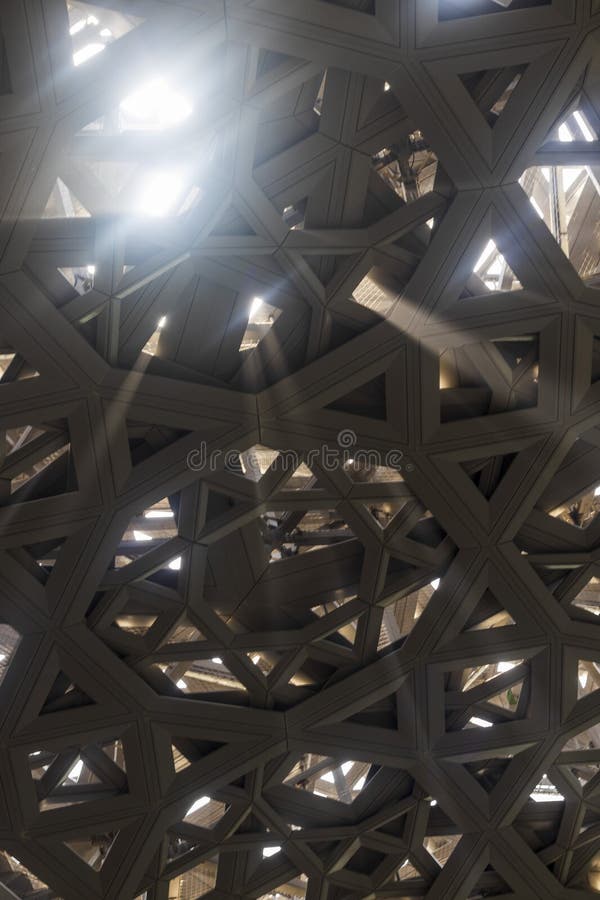 Shot of the Metallic Ceiling Structure. Concept Stock Photo - Image of ...