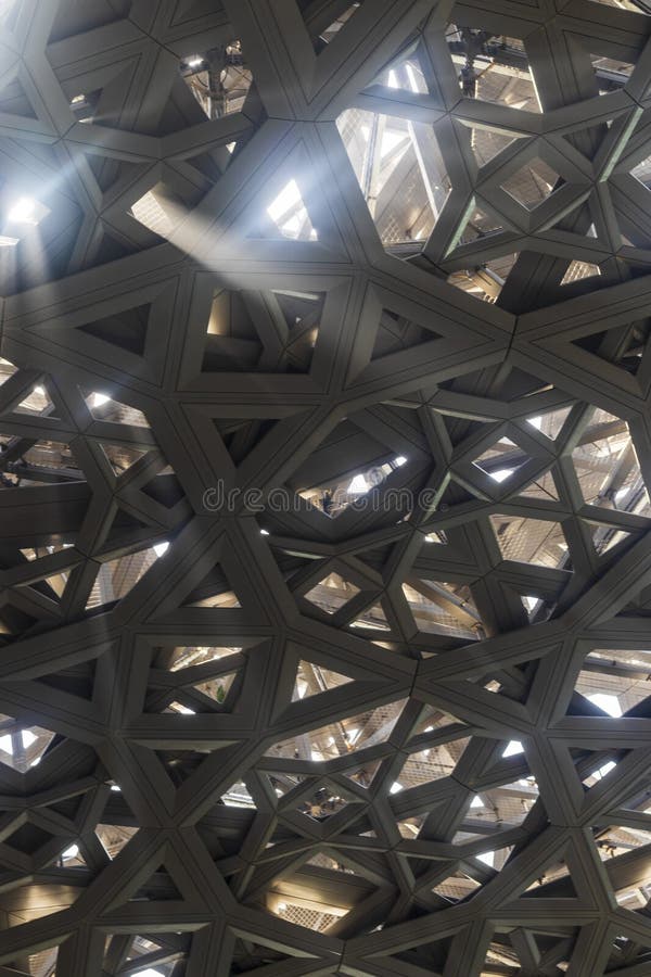Shot of the Metallic Ceiling Structure. Concept Stock Image - Image of ...