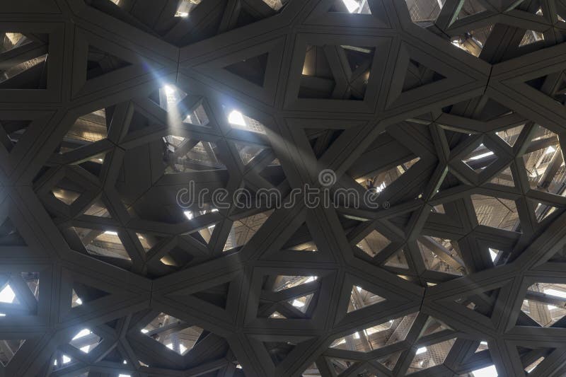 Shot of the Metallic Ceiling Structure. Concept Stock Photo - Image of ...