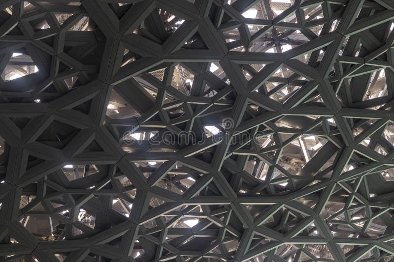 Shot of the Metallic Ceiling Structure. Concept Stock Image - Image of ...