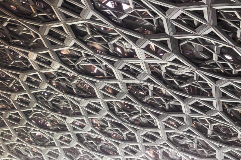 Shot of the Metallic Ceiling Structure. Concept Stock Photo - Image of ...