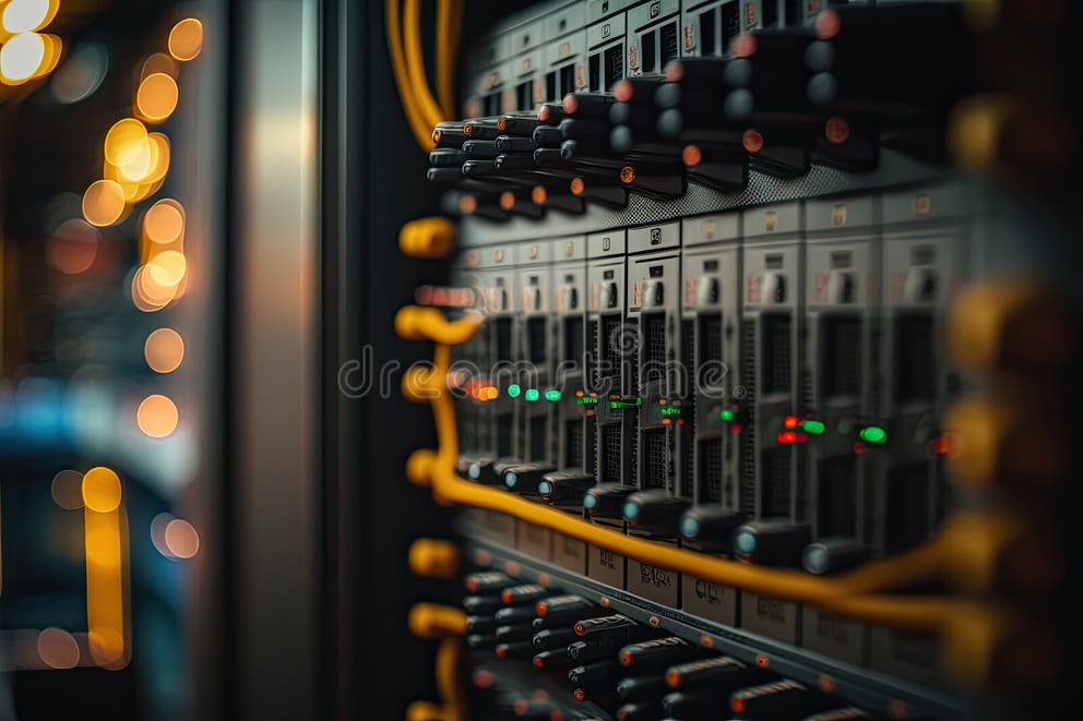 Shot of Modern Data Center stock photo. Image of future - 286333920