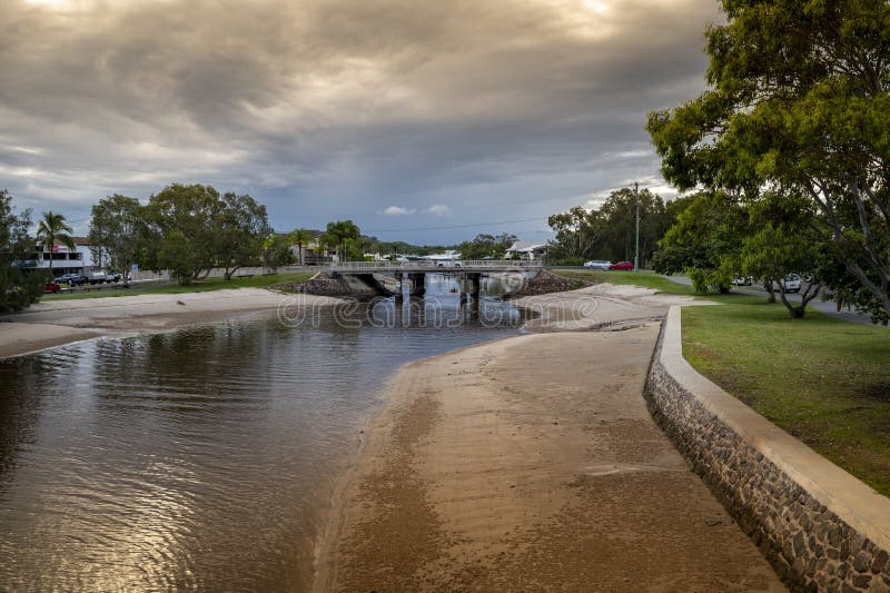 Shot of the Mooloolaba River in the Australian Suburbs Stock Photo ...