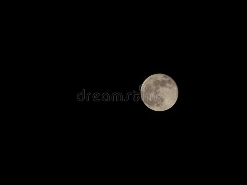 Lonely Moon in the Dark Night Sky. Stock Photo - Image of astronomy ...