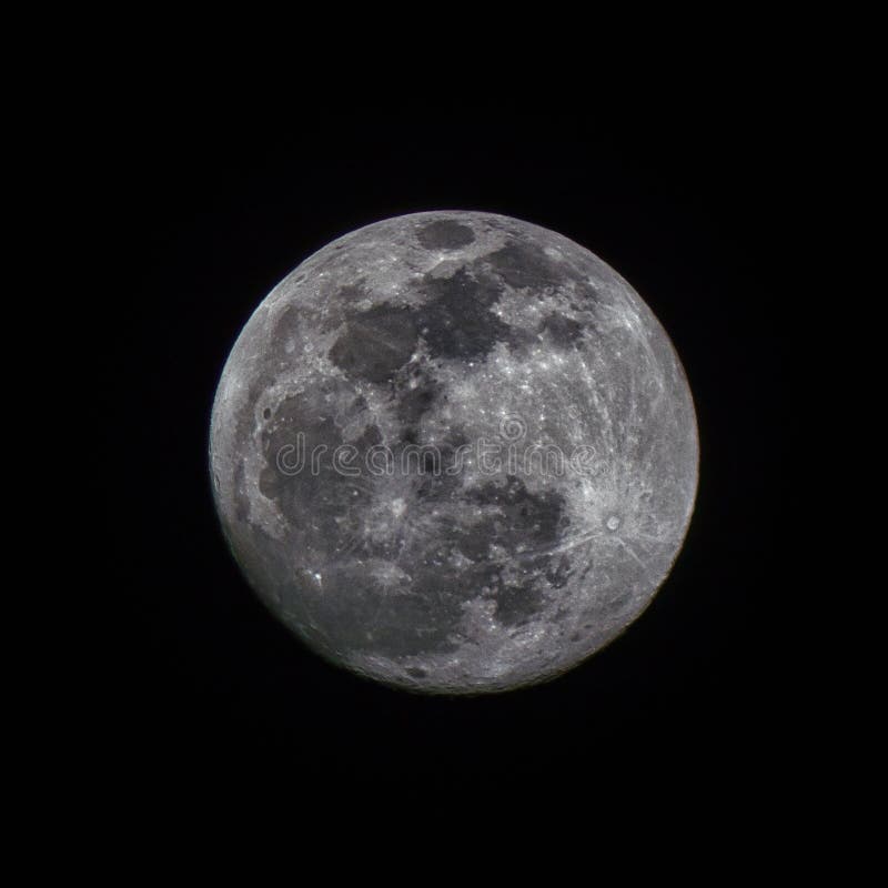 Shot of the Moon - almost Full Moon Stock Photo - Image of crater, dark ...