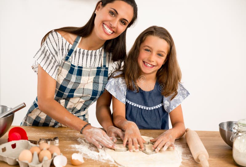 Learning to bake stock image. Image of lifestyle, flour - 105348401