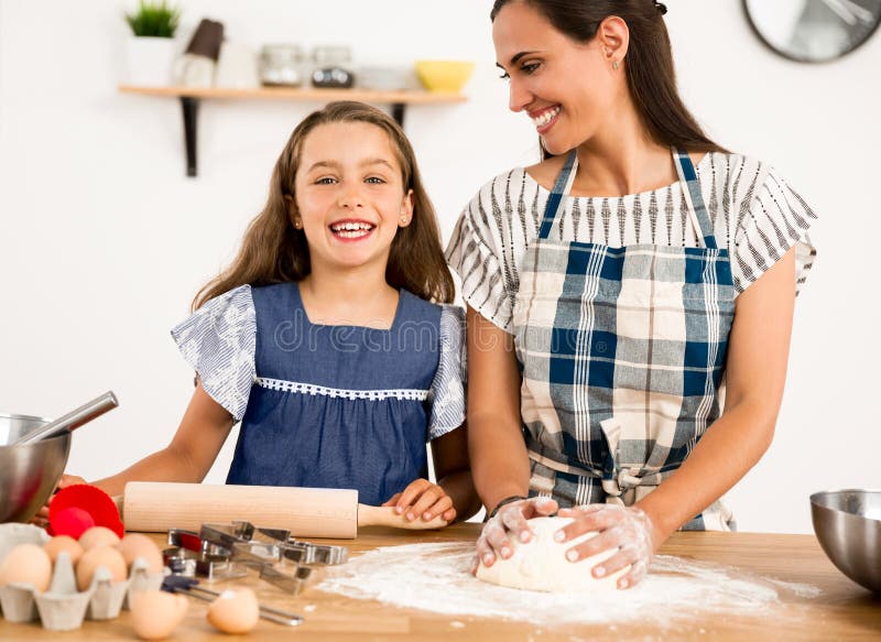 Learning to bake stock image. Image of latina, domestic - 97413855