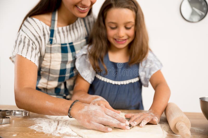 Learning to bake stock image. Image of girl, female, cook - 97414135