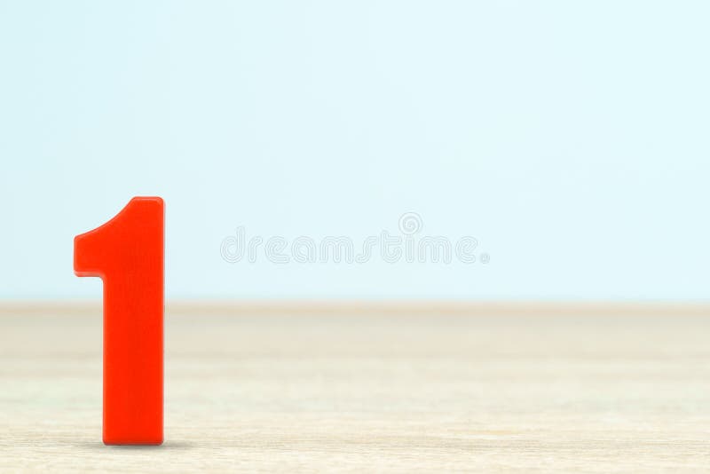 Shot of a Number One Made of Red Plastic Stock Photo - Image of element ...