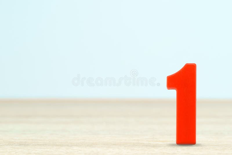 Shot of a Number One Made of Red Plastic Stock Photo - Image of numeric ...