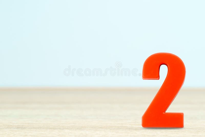 Shot of a Number Two Made of Red Plastic Stock Photo - Image of retro ...