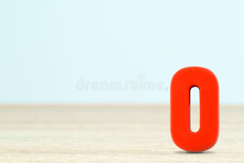 Shot of a Number Zero Made of Red Plastic Stock Photo - Image of copy ...